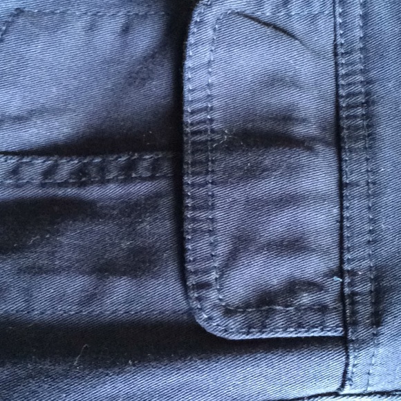 Jackets & Coats | Ami Navy Blue Color Cotton Utility Jacket | Poshmark